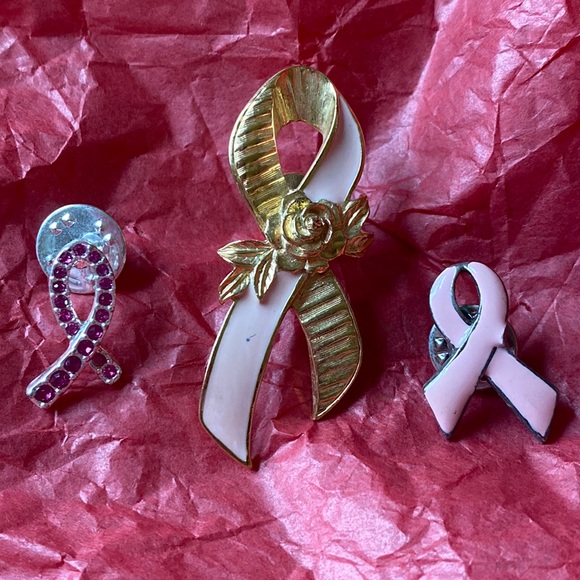 Jewelry | Pink Ribbon Pin Bundle | Poshmark